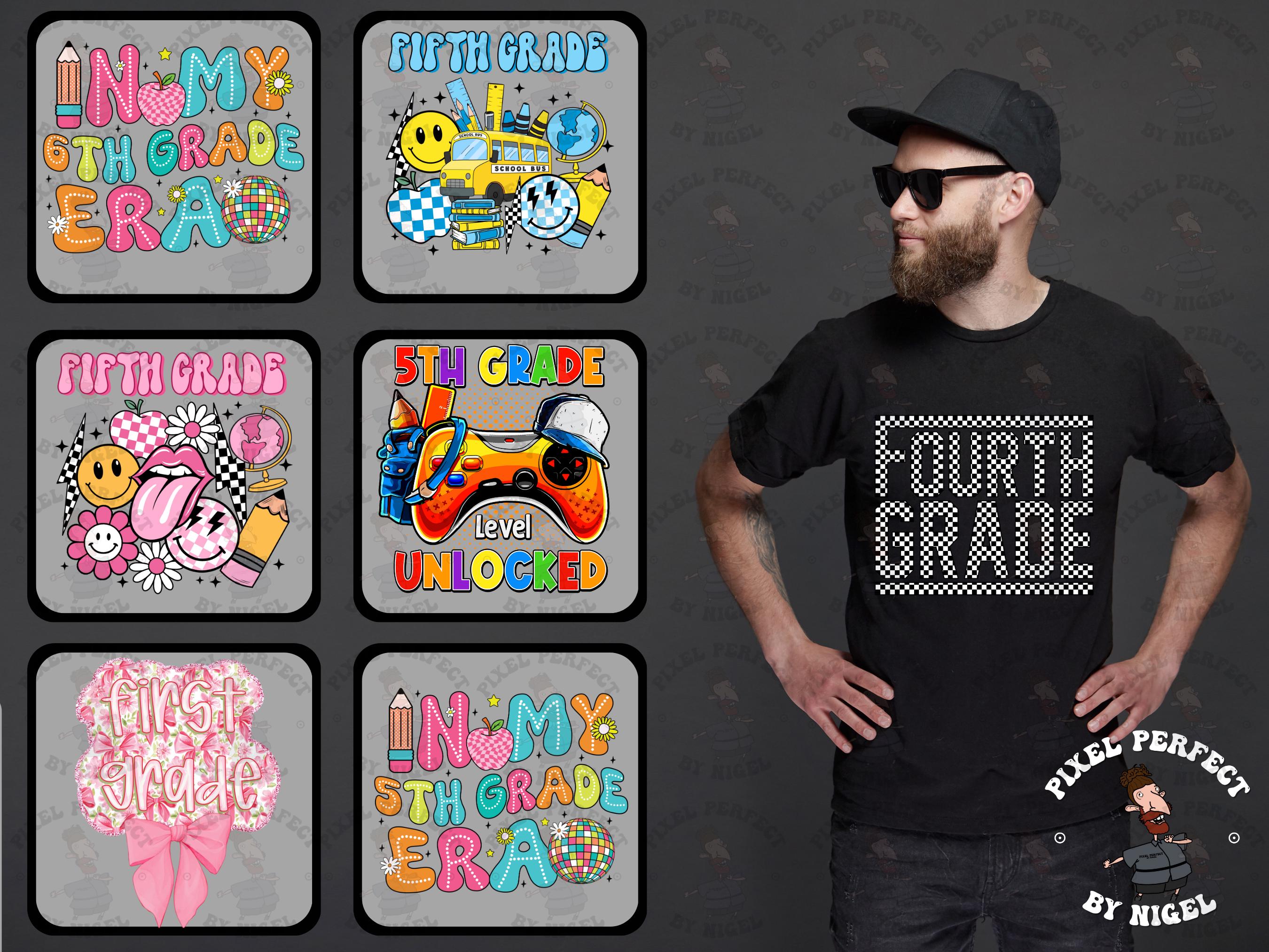 Back to School PNG Daycare 8TH Grade 100 Teacher Grade Bundle ...