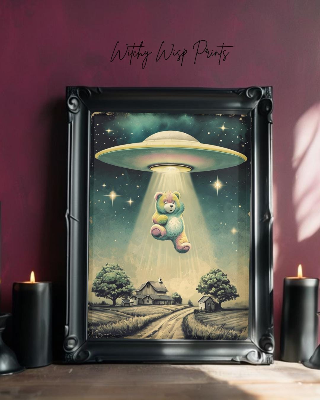 UFO Care Bear Print | | Care Bears | Alien Art | Dark Arts | Alien ...