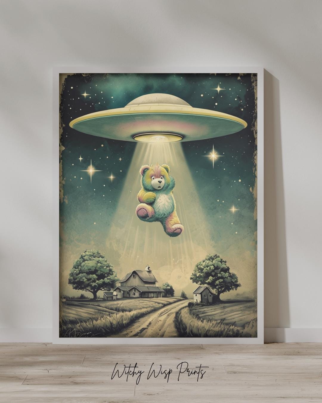 UFO Care Bear Print | | Care Bears | Alien Art | Dark Arts | Alien ...