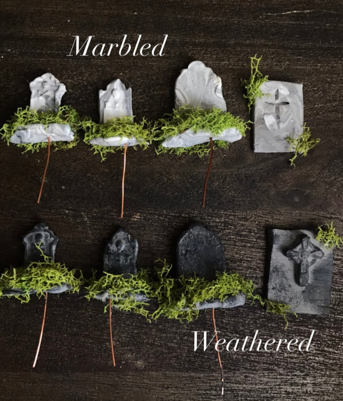 Graveyard Terrarium Kit Cemetery Miniatures Diy Moss Creepy - Etsy