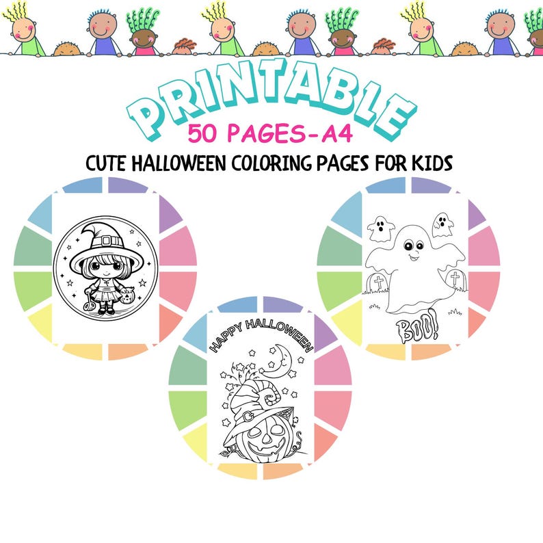 Halloween Coloring Pages, Kids Halloween Art, Spooky Coloring Pages ...