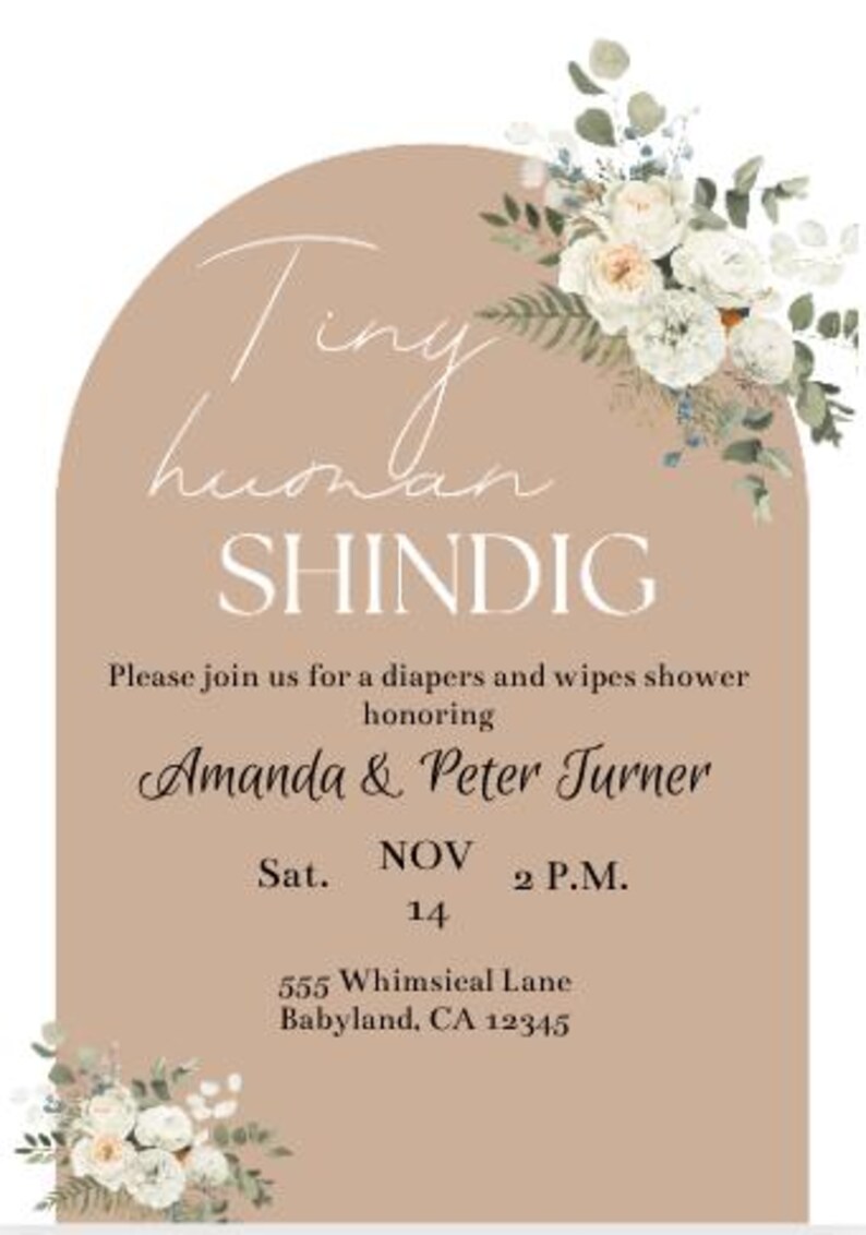 Tiny Human Shindig Invitation - Etsy