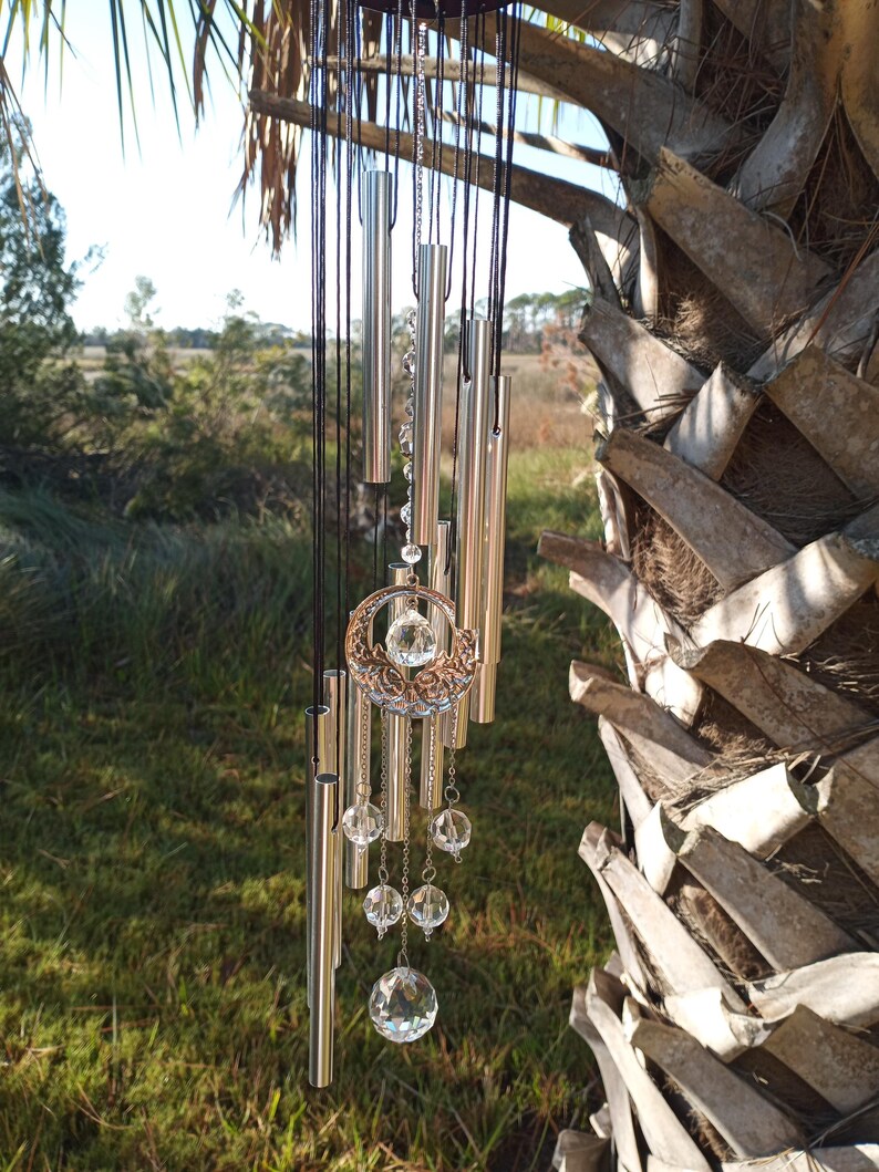 Silver Vintage Themed Suncatcher Wind Chime - Etsy