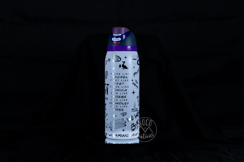 24oz| 40oz Owala Freesip Water Bottle| Friends Wrap| Laser Engraved ...