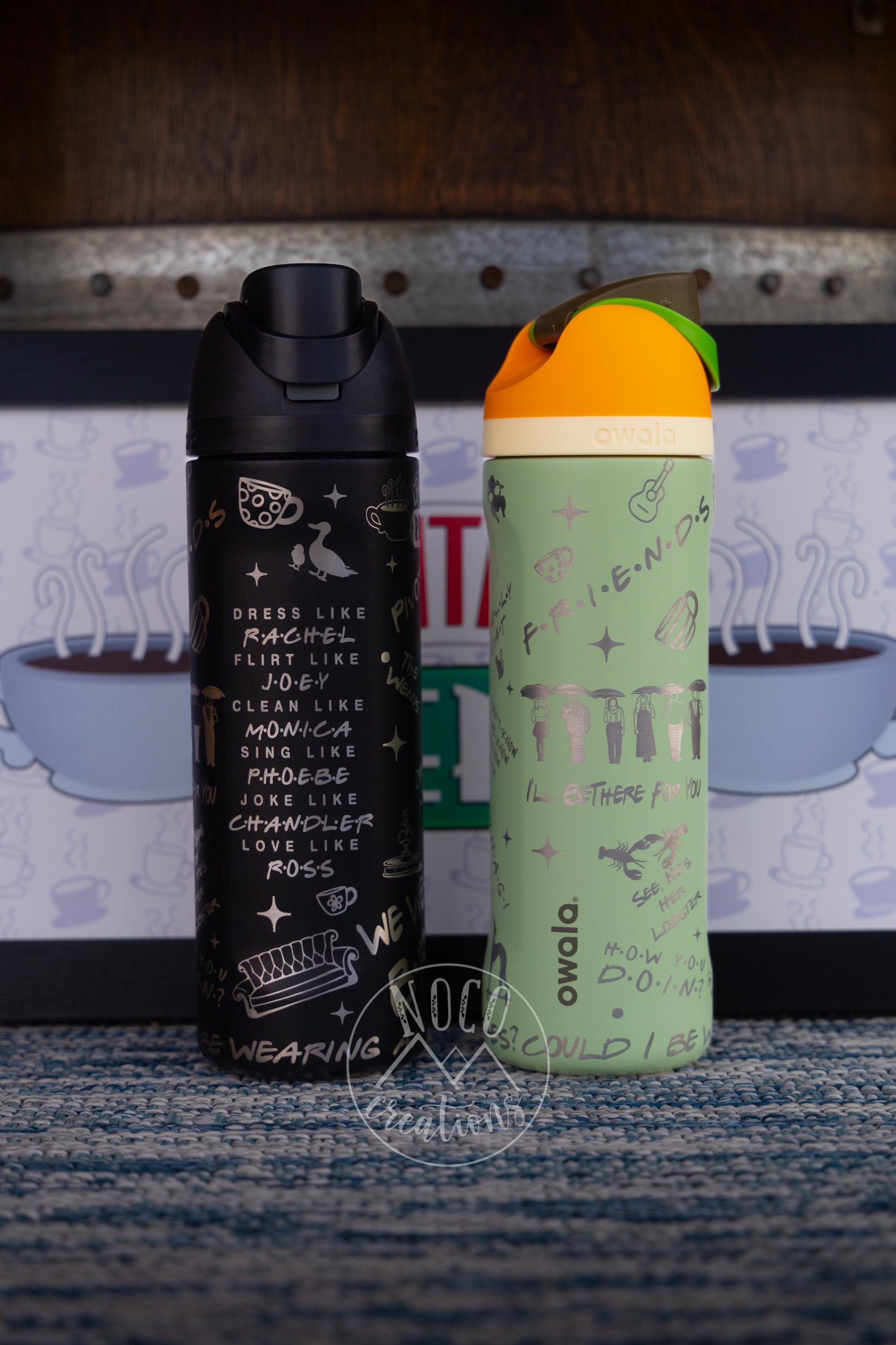 24oz| 40oz Owala Freesip Water Bottle| Friends Wrap| Laser Engraved ...