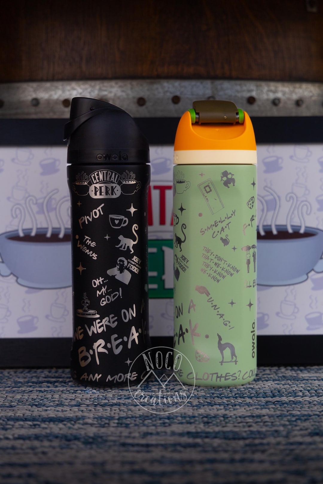 24oz| 40oz Owala Freesip Water Bottle| Friends Wrap| Laser Engraved ...
