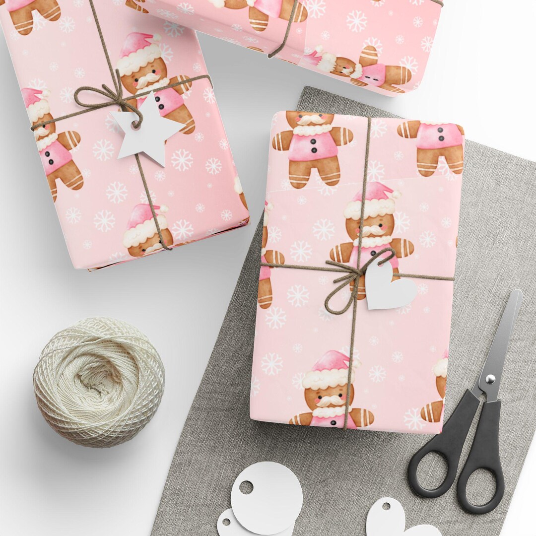 Whimsical Gingerbread Wrapping Paper: Holiday Celebration Gift Wrap - Etsy