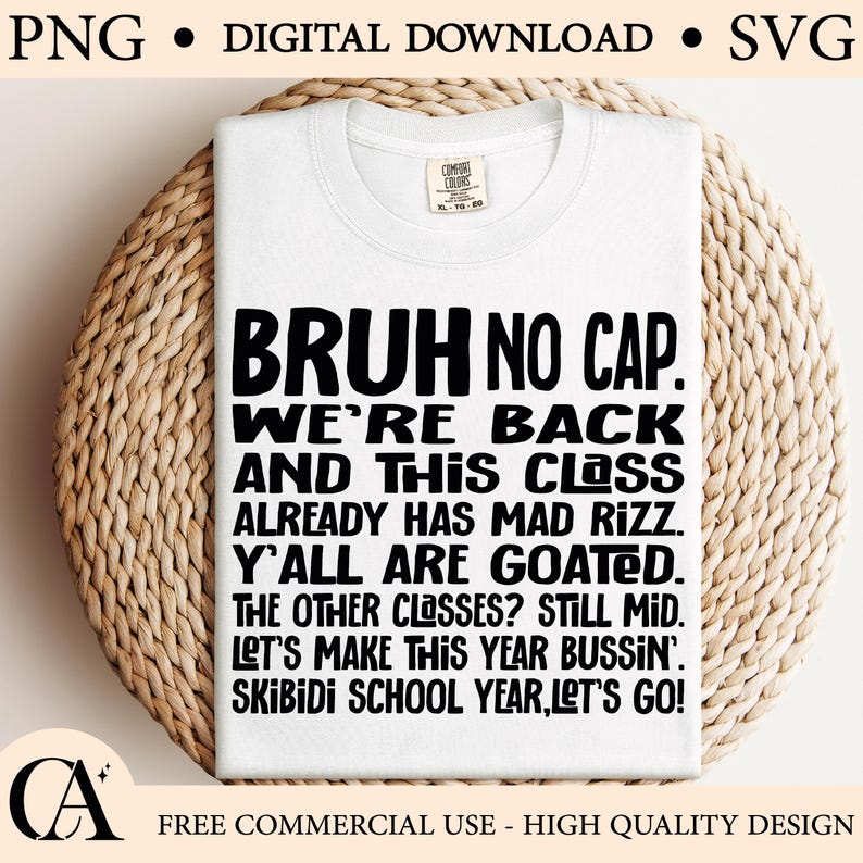 Skibidi Back to School SVG PNG Bundle: Funny Gen Z Classroom Design ...