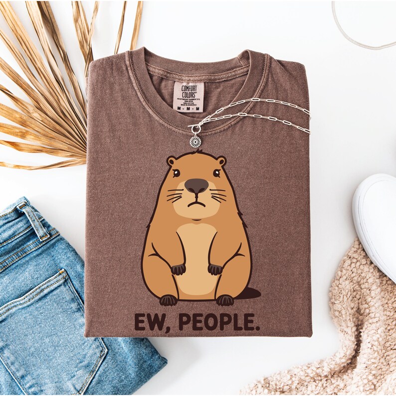 Funny Groundhog Ew People SVG PNG: Introvert Quote (digital Download ...