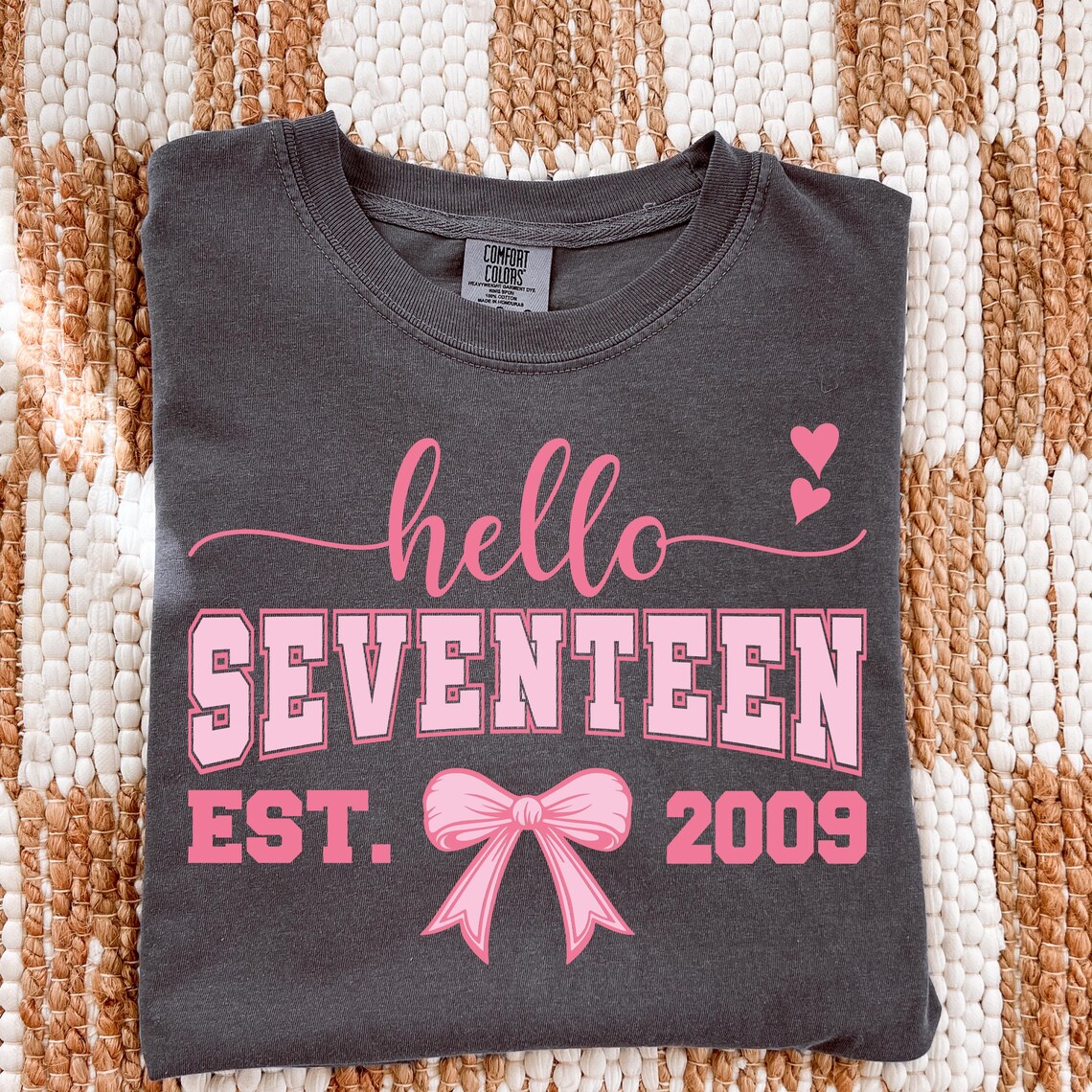 17th Birthday Girl SVG: Hello Seventeen Bow Design (digital Download - Etsy