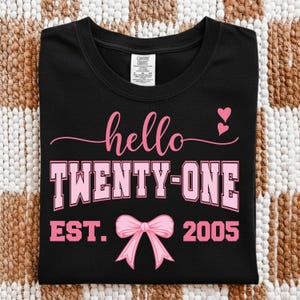 21st Birthday SVG: Hello Twenty-one Shirt Design (digital Download) - Etsy