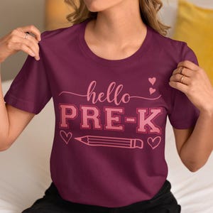 Hello Pre-k SVG PNG – First Day of School Preschool Shirt Design – Cute ...