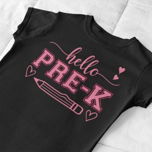 Hello Pre-k SVG PNG – First Day of School Preschool Shirt Design – Cute ...