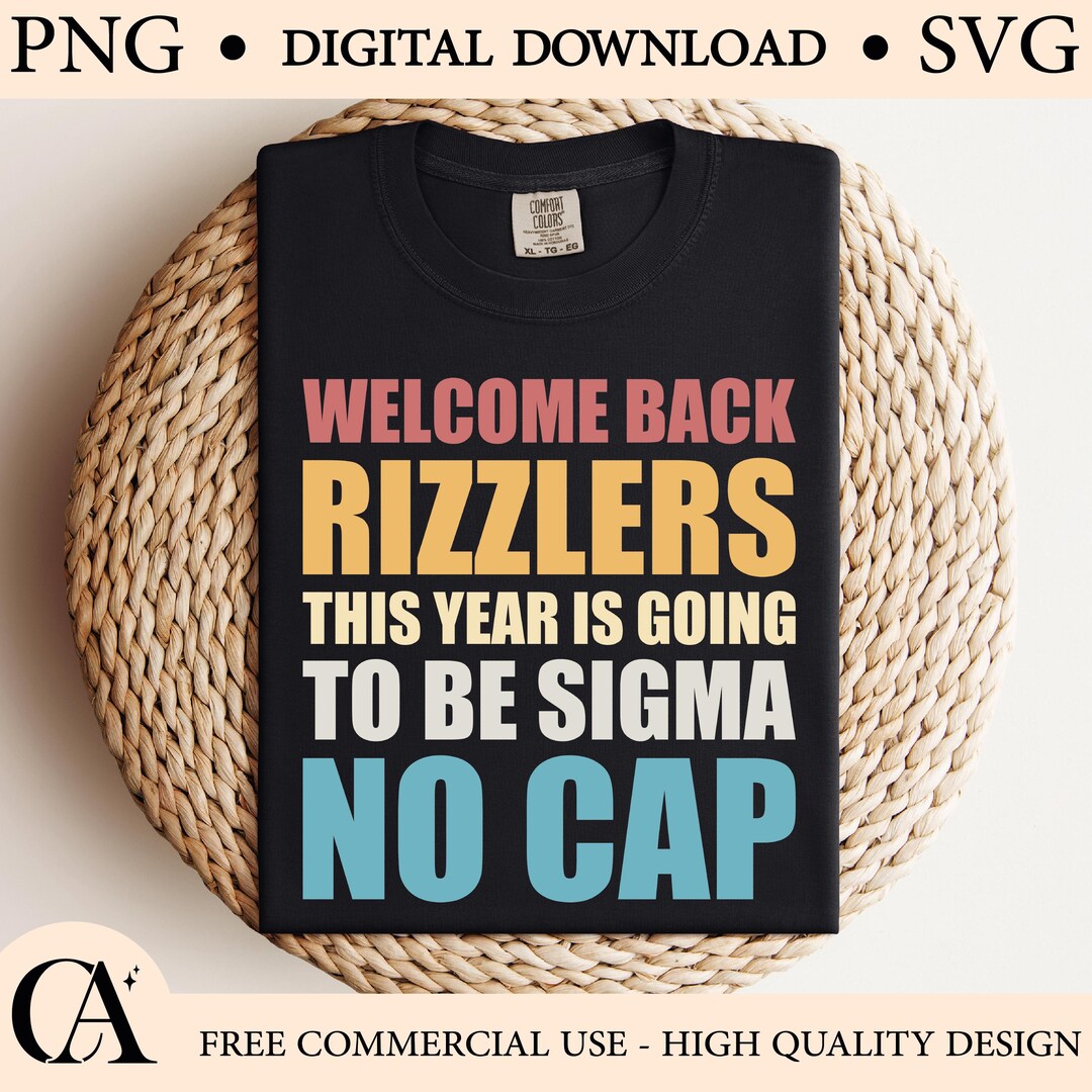 Funny Rizzlers Sigma No Cap Design: Gen Z Slang PNG SVG Bundle (digital ...