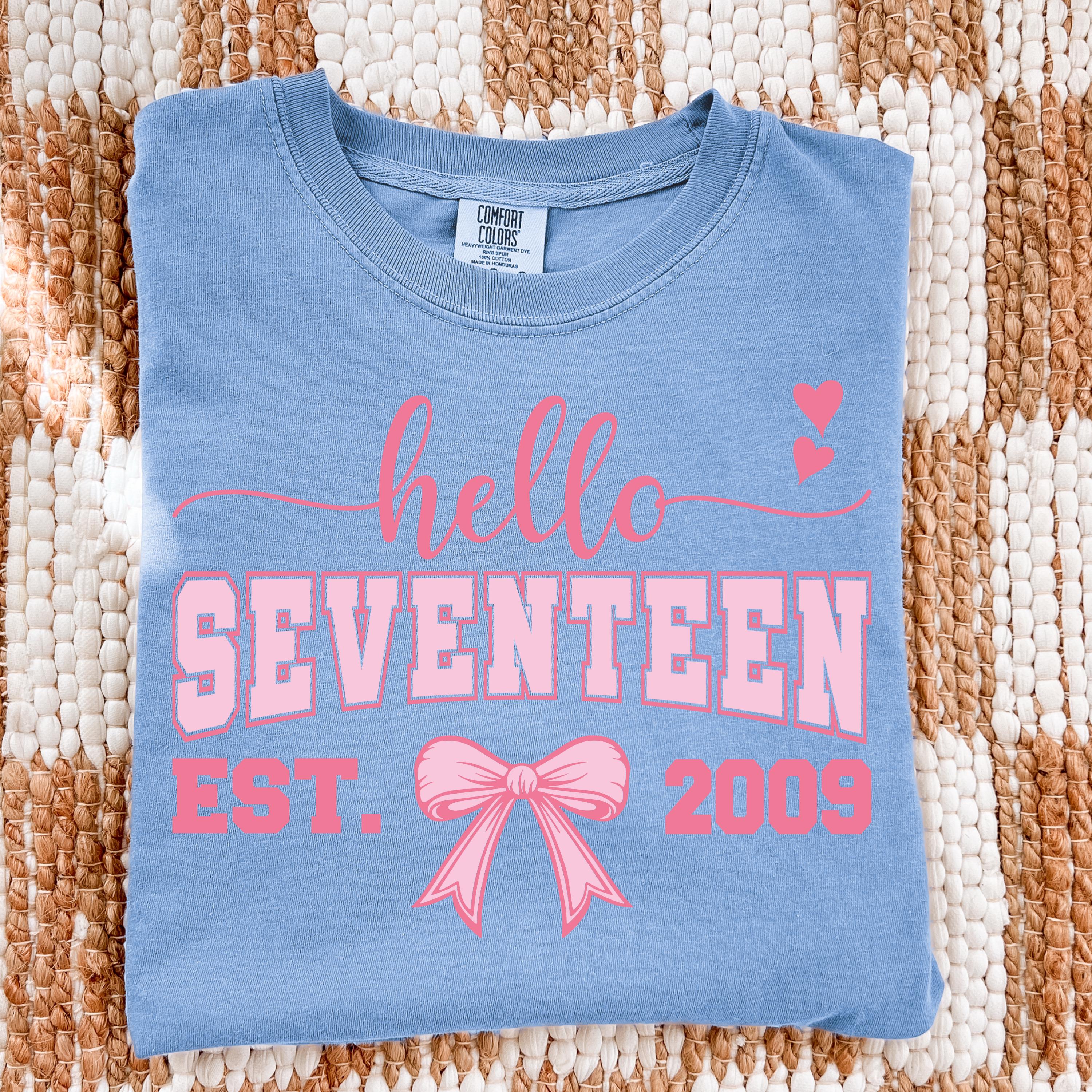 17th Birthday Girl SVG: Hello Seventeen Bow Design (digital Download - Etsy