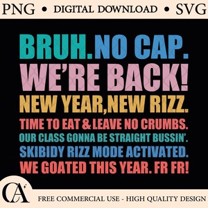 Funny Back to School SVG PNG | Gen Z Slang Classroom Shirt Design | No ...