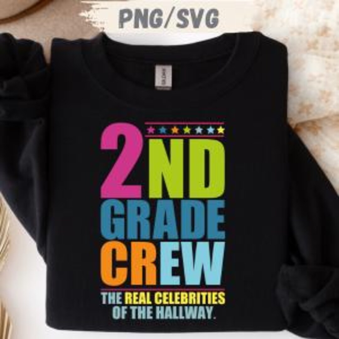 2nd Grade Crew SVG: Back to School Matching Shirt Design (digital ...