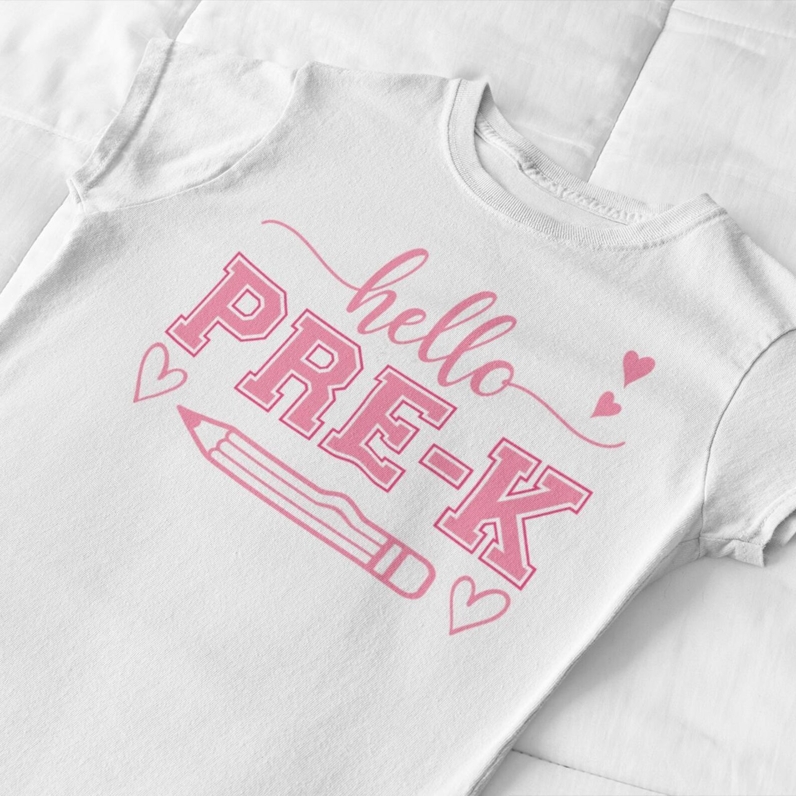 Hello Pre-k SVG PNG – First Day of School Preschool Shirt Design – Cute ...