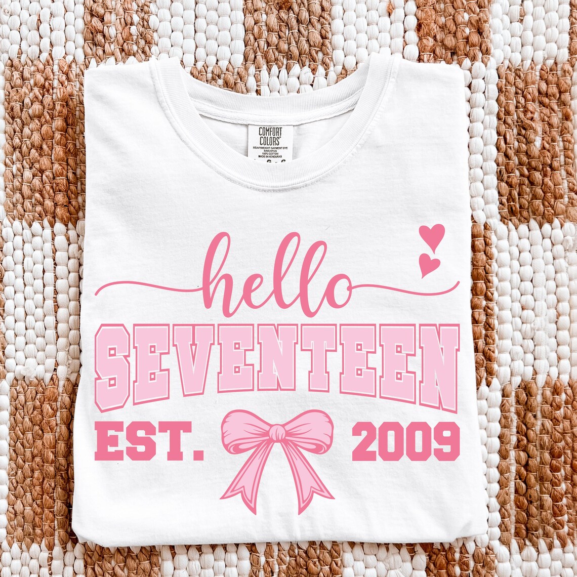 17th Birthday Girl SVG: Hello Seventeen Bow Design (digital Download - Etsy