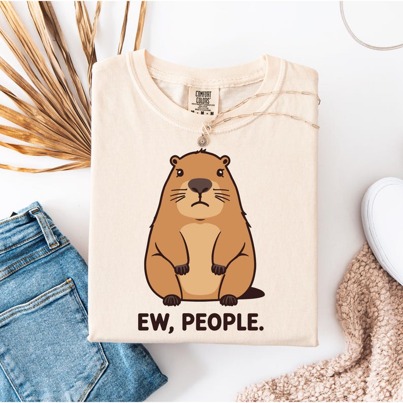 Funny Groundhog Ew People SVG PNG: Introvert Quote (digital Download ...