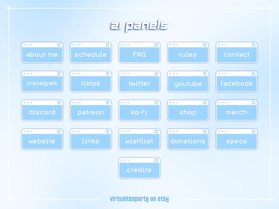 Cyber Angel Y2K Animated Stream Package Twitch Overlay Bundle Pastel ...