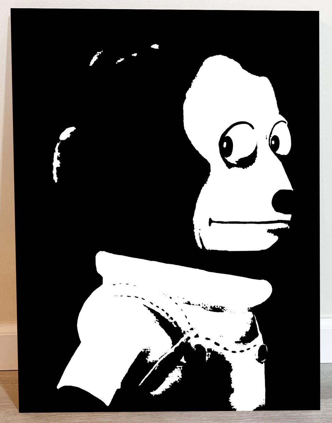 Kento (puppet Monkey) Cringe Wall Hanging Canvas Vinyl Print - Etsy