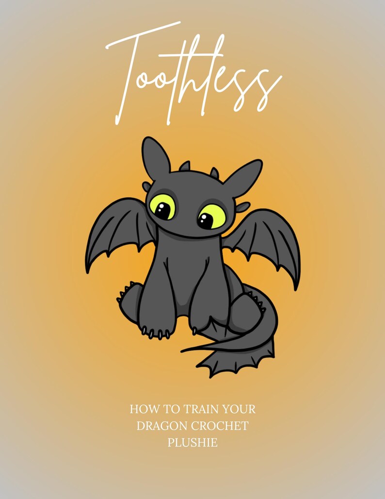 Toothless Crochet Plushie - Etsy