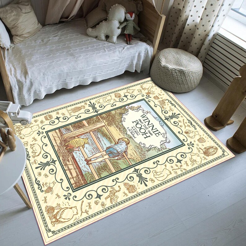 Winnie the Pooh Rug, Book Cover Rug,cute Rug,kids Rug,colorful Rug ...