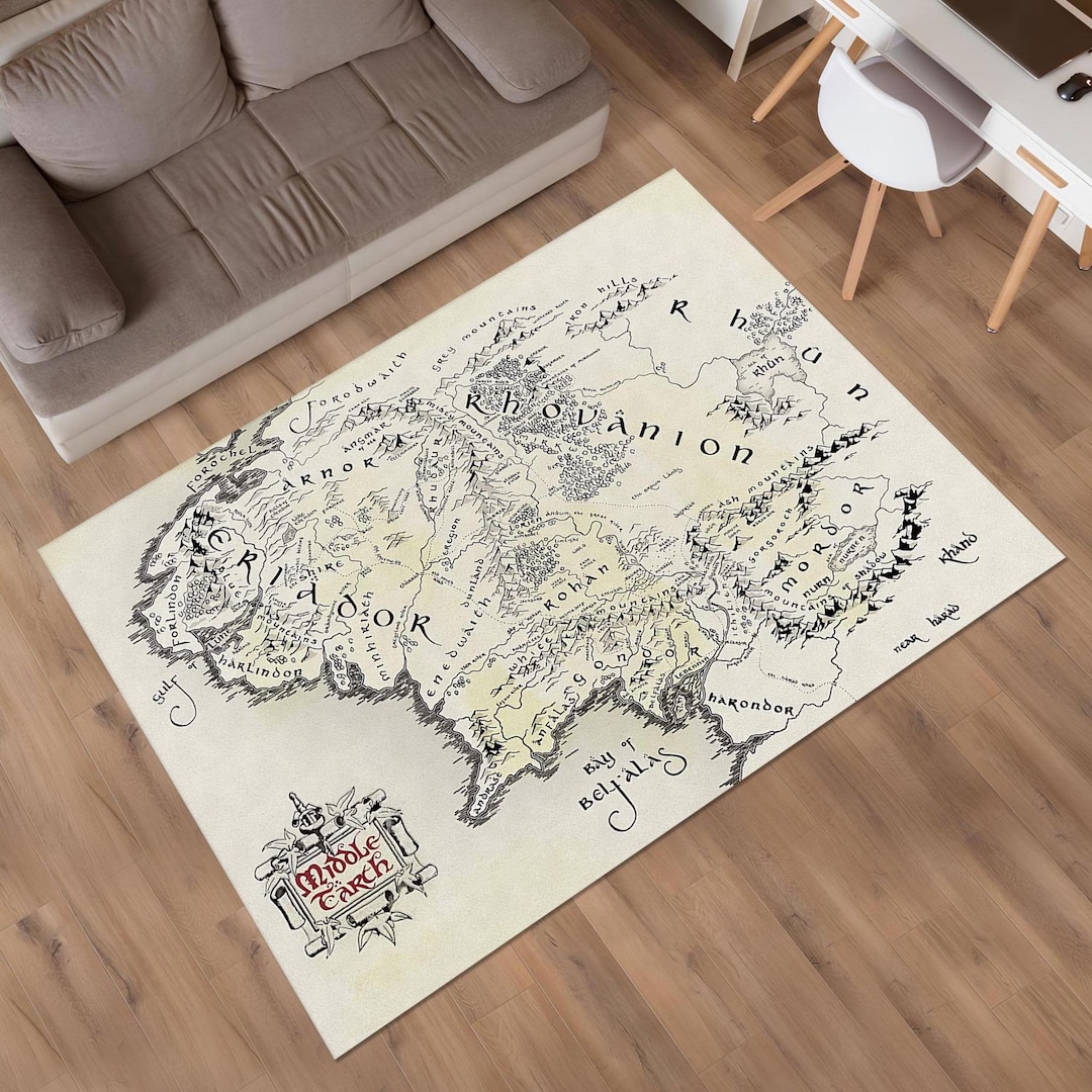 LOTR Rug,middle Earth Map Rug,lotr Map Rug,map Rug,cool Rugs,popular ...