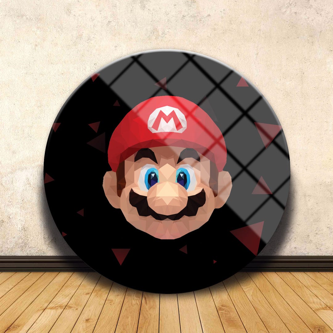 Mario Printed, Super Mario, Glass Wall Painting, Graffiti Wall Art, Tempered Glass, Glass ...