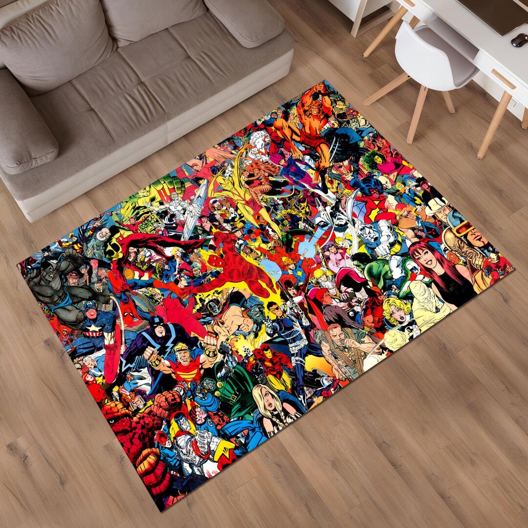 Marvel,marvel Characters Rug,movie Rug,fantastic Rug,movie Decor ...