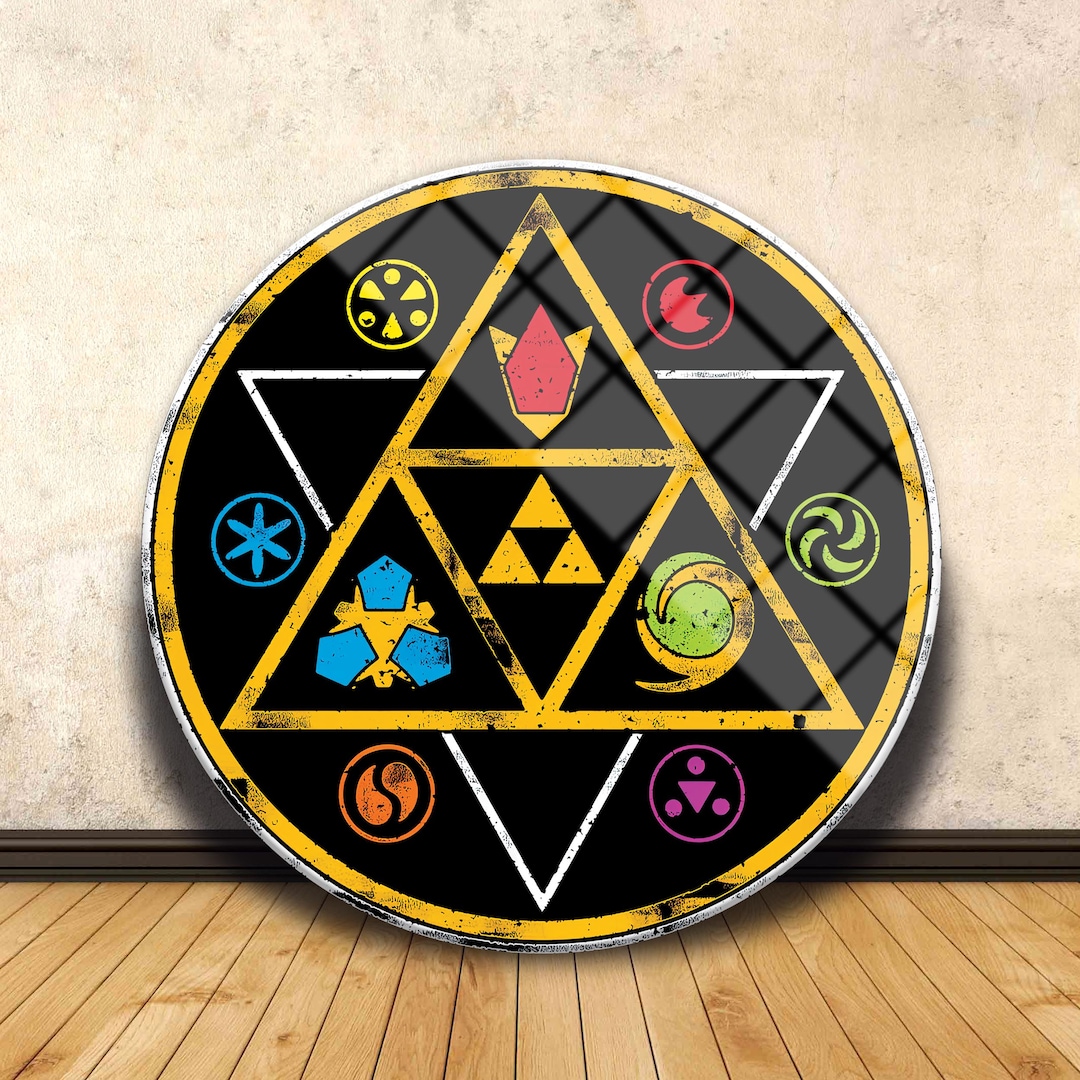 Legend of Zelda Glass Art, Zelda Symbol, Gamer Room Decor Wall Art ...