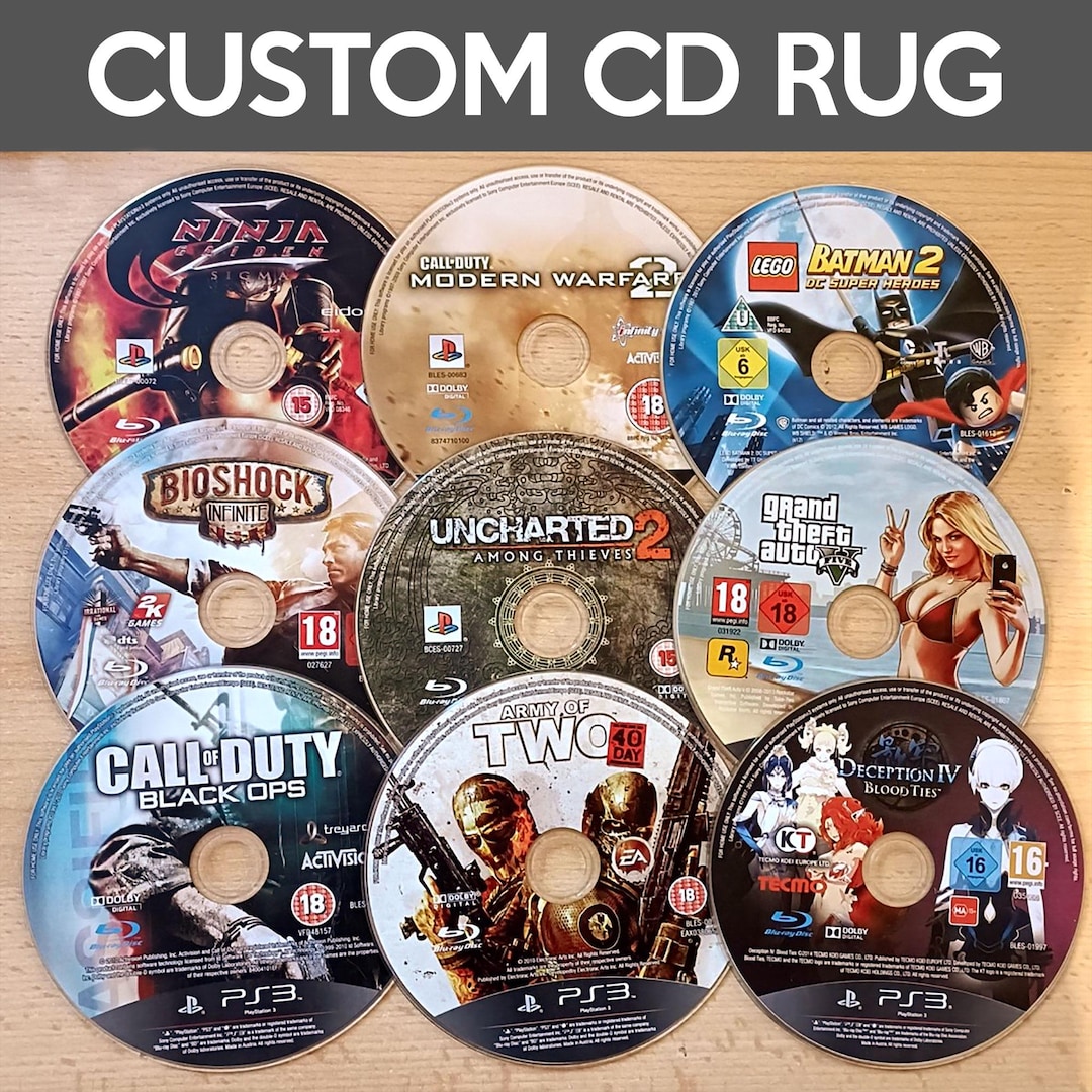 Your Custom CD, Custom CD Rug, Video Game, CD Record, Hit Run, Gaming ...