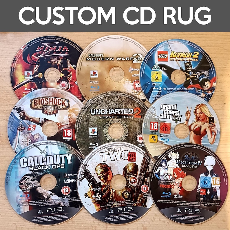 Your Custom CD, Custom CD Rug, Video Game, CD Record, Hit Run, Gaming ...