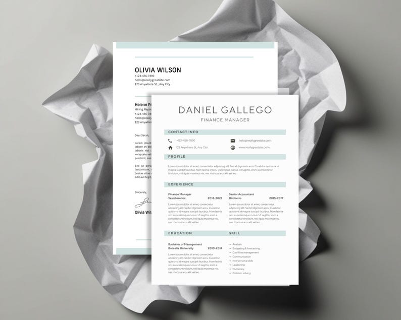 ATS Compatible Resume and Cover Letter Template | Canva Editable ...