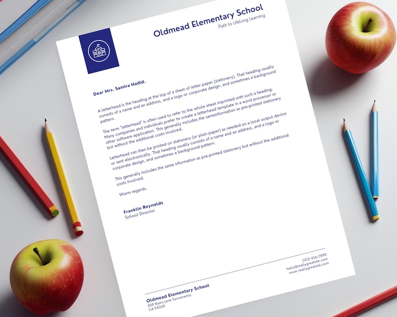 Editable Letterhead Template | for Teachers, Tutors, Coaches, Schools ...
