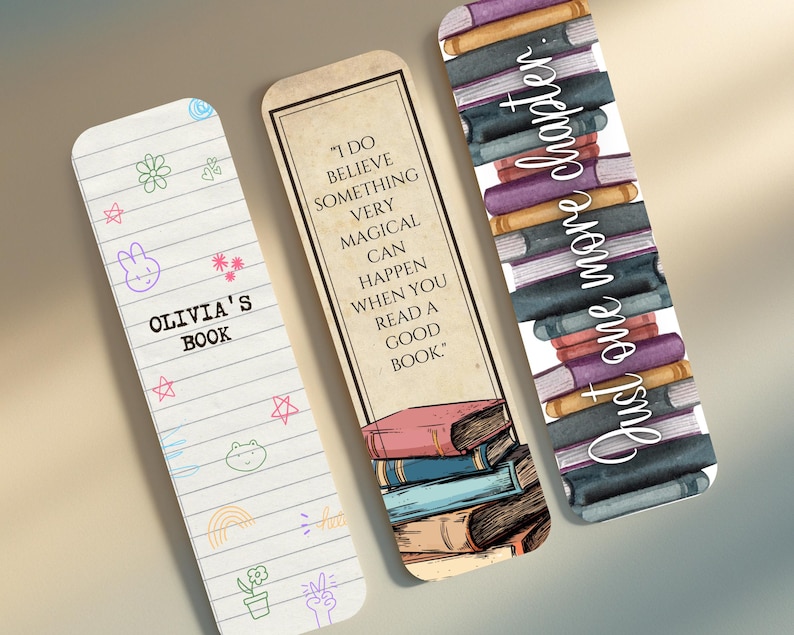 Printable Book Tracker Bookmark Set: Reading Log (digital Download) - Etsy