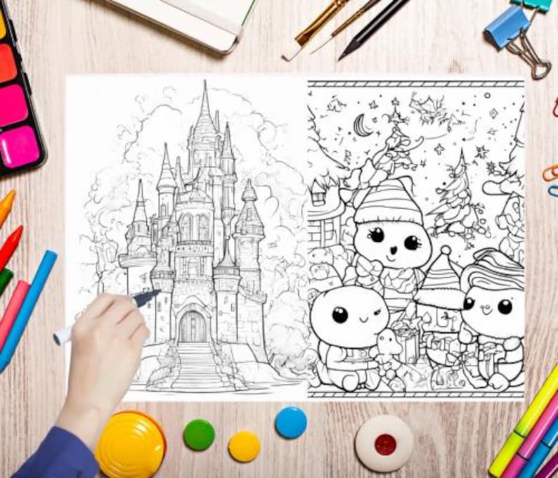 20 Kawaii Coloring Pages for Kids | Fun & Cute Printable PDF | 8.5x11 ...