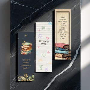 Printable Book Tracker Bookmark Set: Reading Log (digital Download) - Etsy