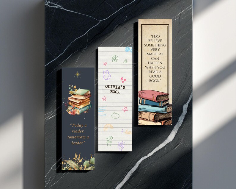 Printable Book Tracker Bookmark Set: Reading Log (digital Download) - Etsy