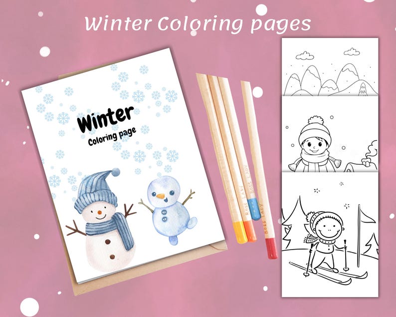 Kids Coloring Sheets Book Weather Seasons 40 Pages Bundle Digital ...