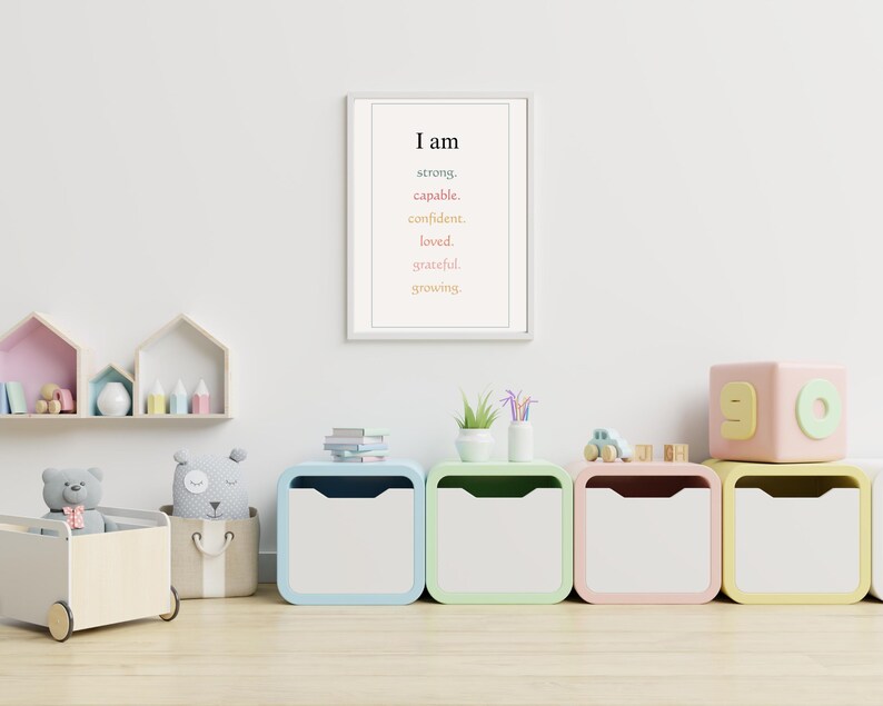 Affirmations for Kids Poster Set of 3 Classroom Posters Homeschool ...