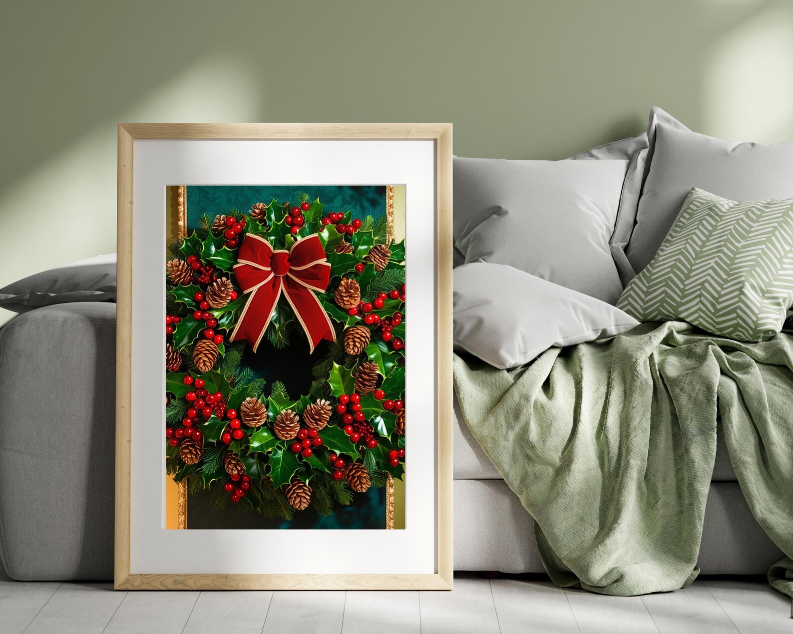 5 Christmas Wall Art Printable | Festive Holiday Decor for Home and ...