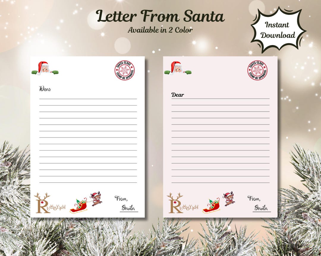 Editable Letter From Santa | Printable DIY Christmas Gift (PDF & Canva ...