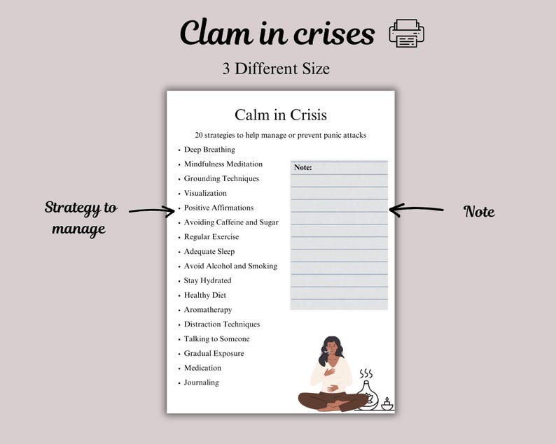 Panic Tracker Printable – Manage Panic Attacks, Track Triggers ...