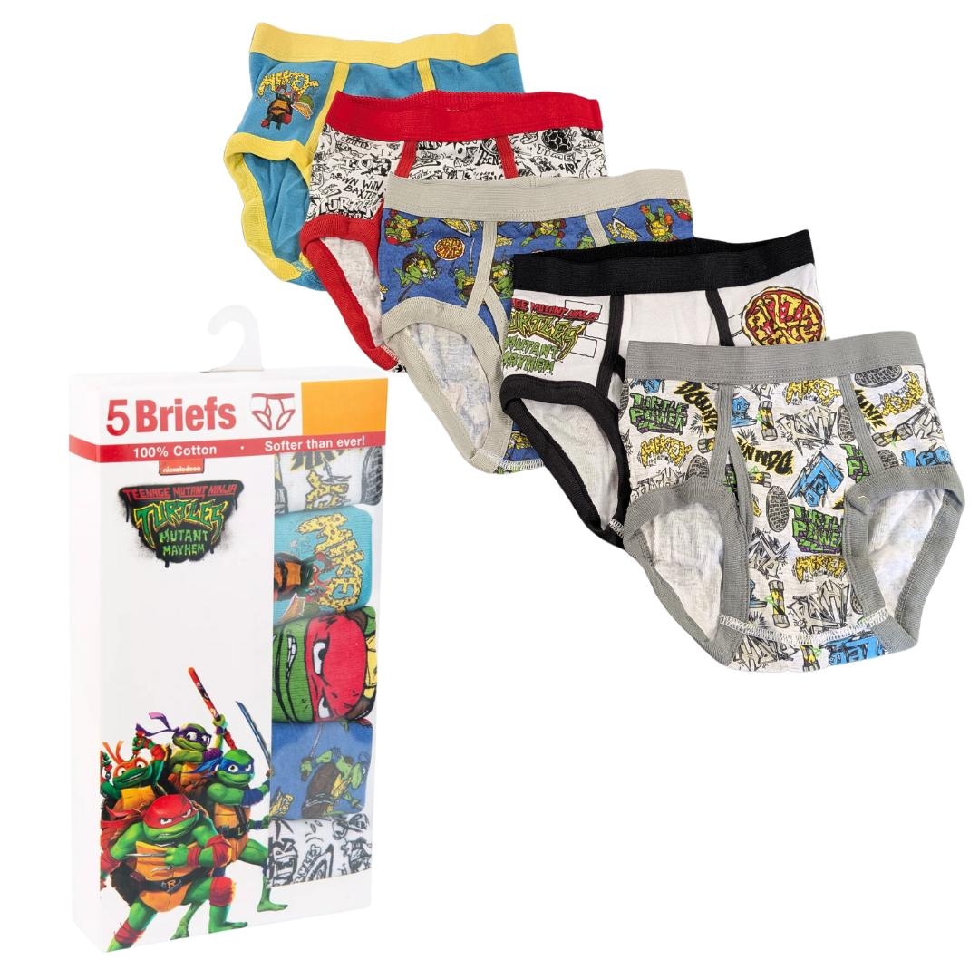 Teenage Mutant Ninja Turtle Boys 5 Pack Briefs - Children's Underwear ...