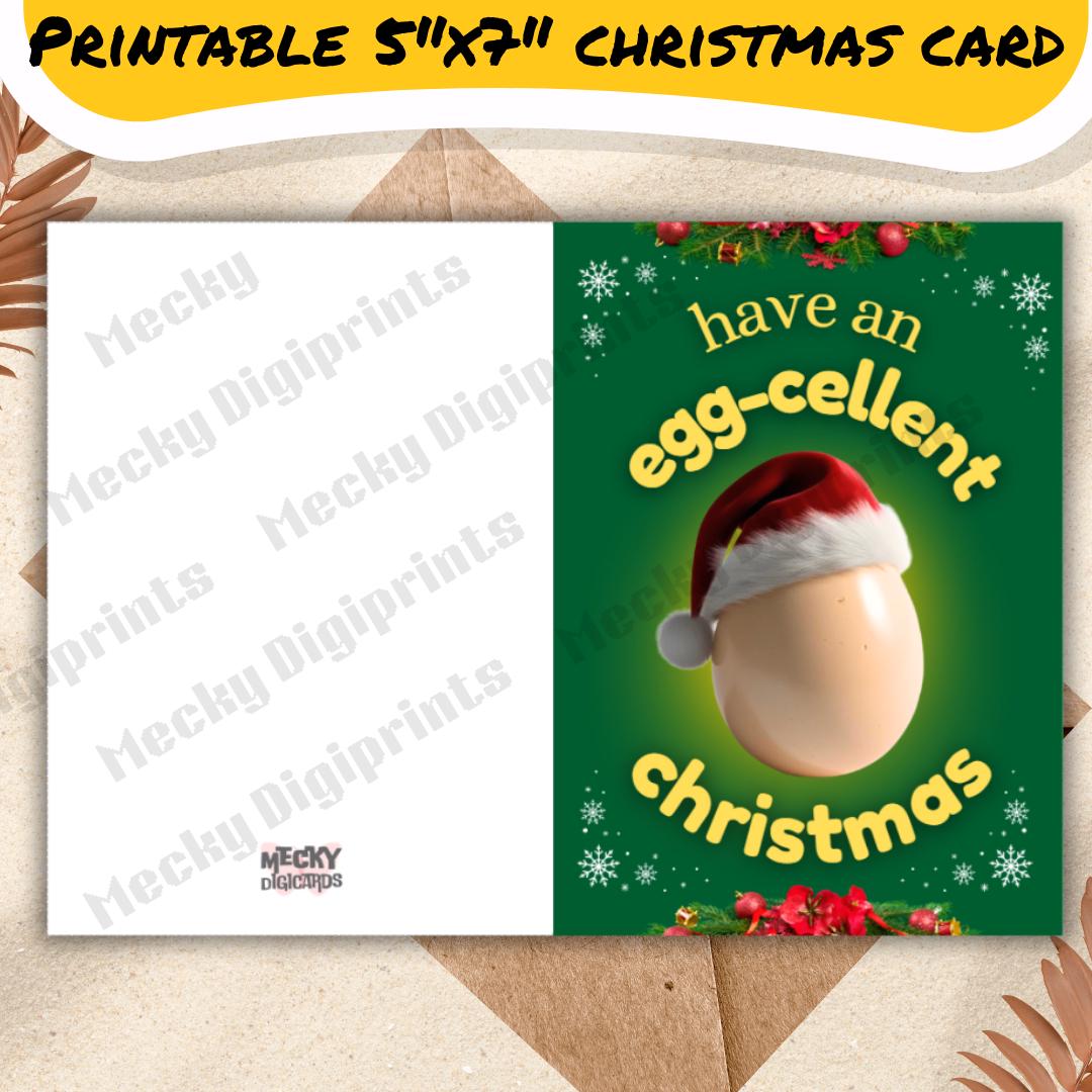 EDITABLE, PRINTABLE or E-cards Funny Christmas Card Egg Greetings ...