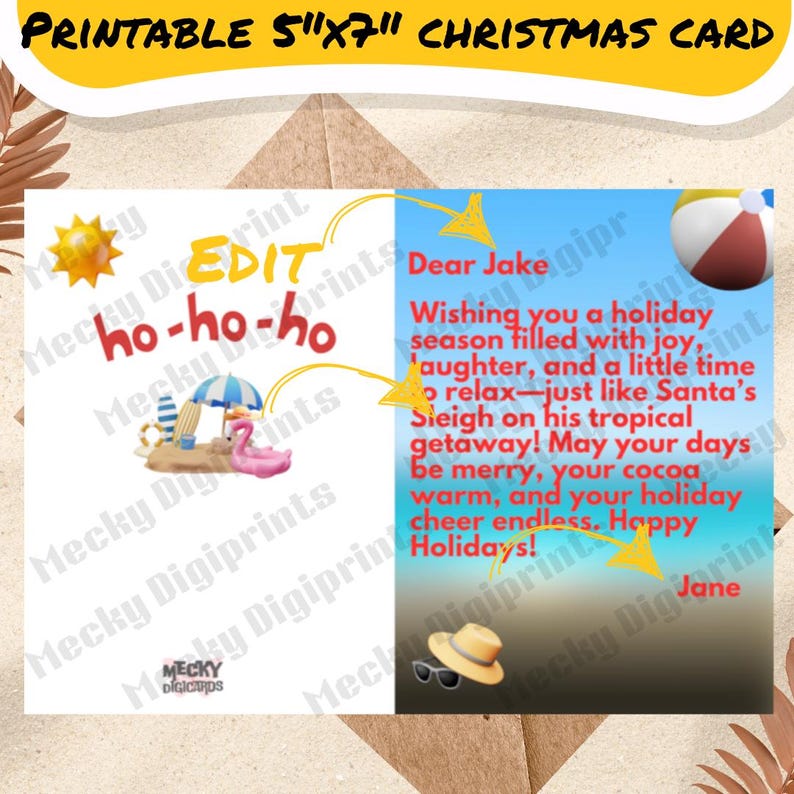 EDITABLE, PRINTABLE Ecards Funny Christmas Card Greetings Sleigh ...