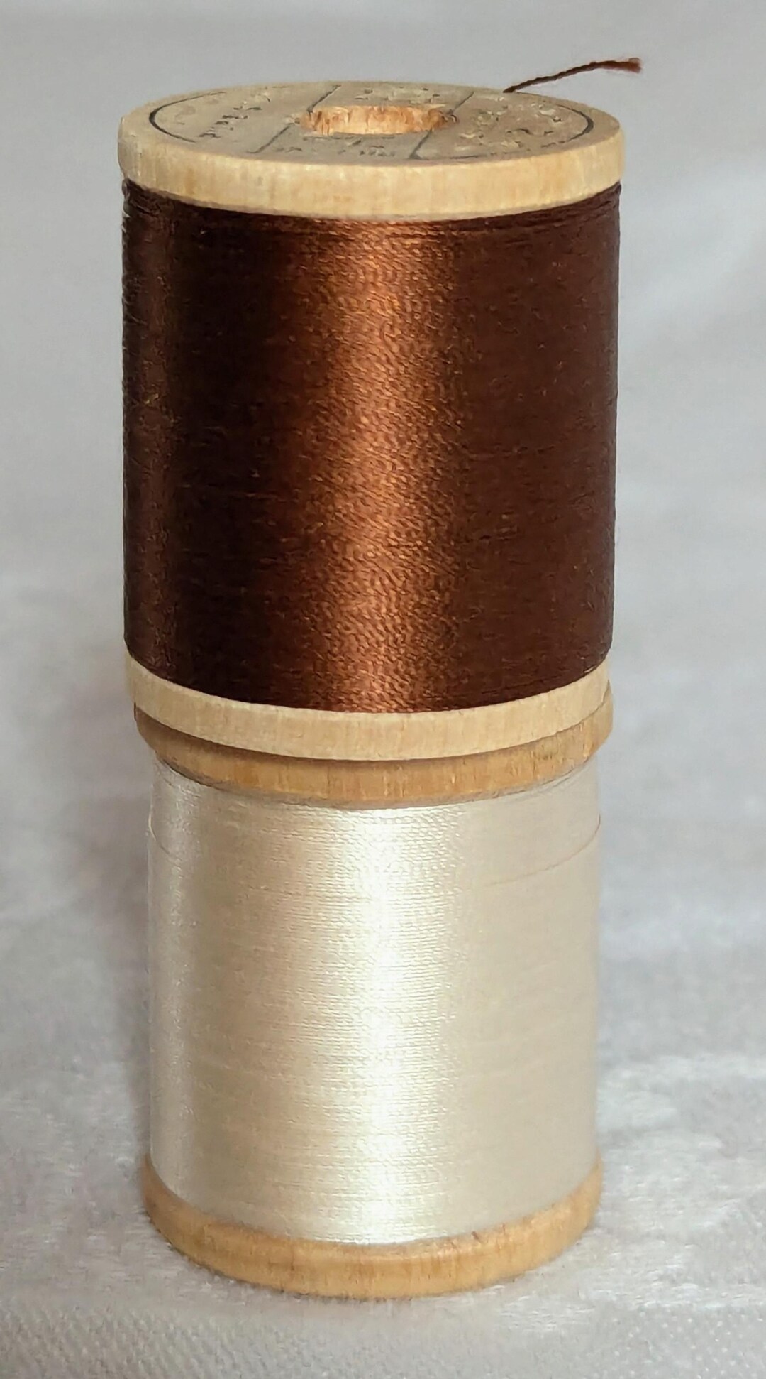 2 Vintage Belding Corticelli Size A Pure Silk Thread Brown and White - Etsy
