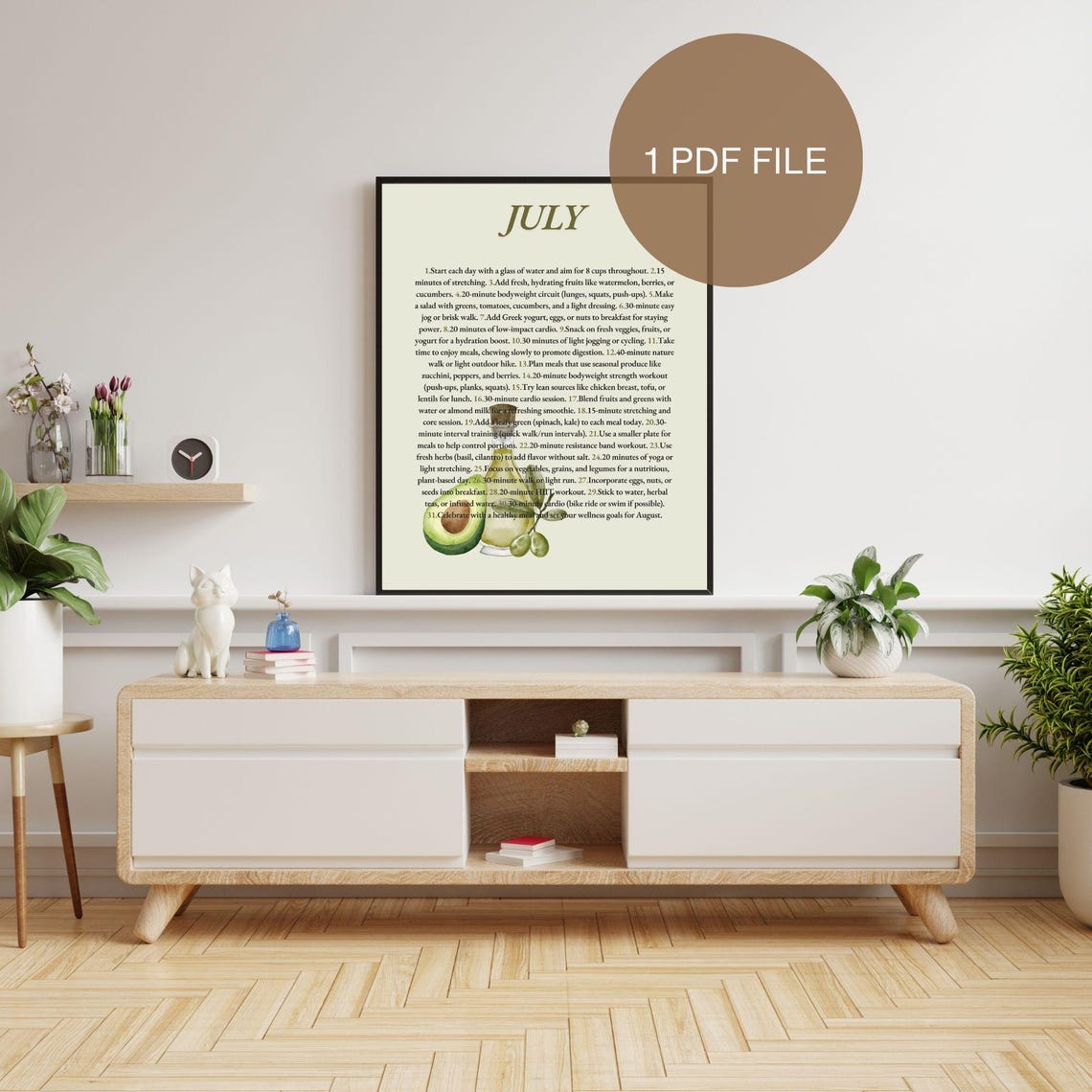 Monthly Weight Loss Calendar, Printable Wall Calendar, Self Care ...